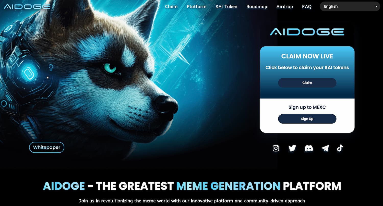 AiDoge noteres på kryptobørsen MEXC – Over 300 % økning